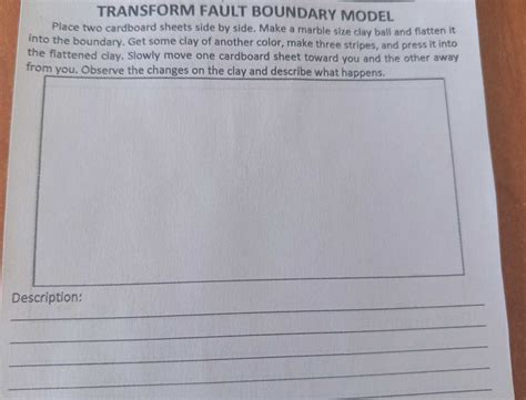 Transform Fault Boundary Model Place Two Studyx