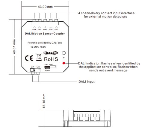 Dali 2 Motion Sensor Coupler Sr Da2833ms Cp