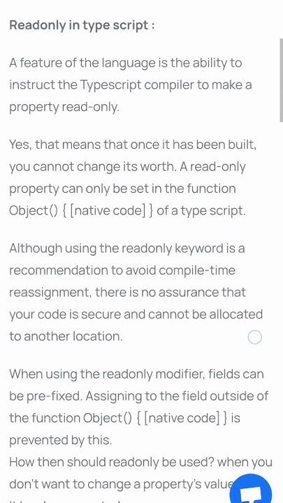 How To Use Readonly Keyword In Typescript Youtube
