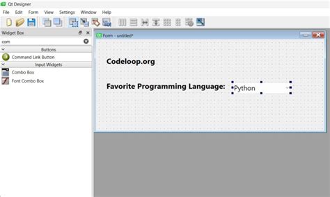 How To Create Combobox With Qt Designer And Pyqt6 Codeloop