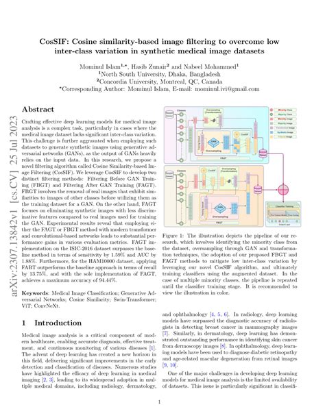 pdf cossif cosine similarity based image filtering to overcome low