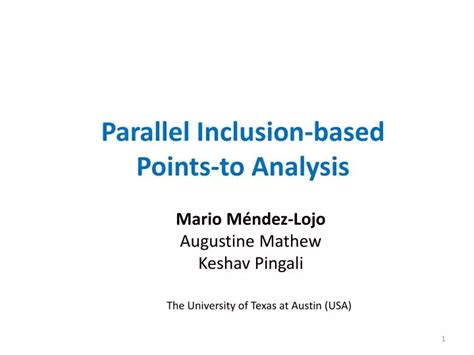 Ppt Parallel Inclusion Based Points To Analysis Powerpoint Presentation Id2145229