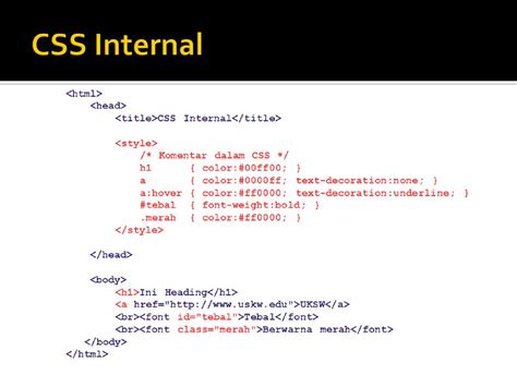 Cascading Style Sheet Css Dan Html Form Ppt Download