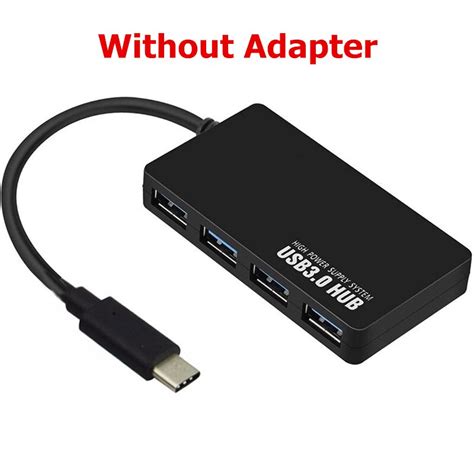 usb c hub 3 0 4 poorten otg usb 3 0 hub eu au us u grandado