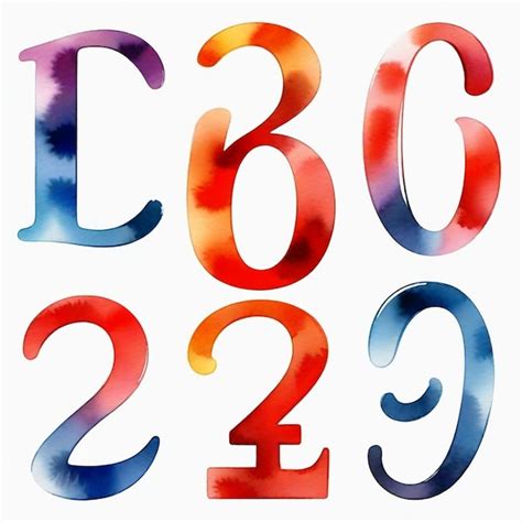 Premium Vector Digit Vector Set White Background Isolated A High Quality