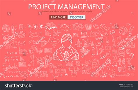 Project Management Concept Doodle Design Style Stock Vector Royalty Free 339477092 Shutterstock