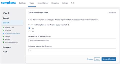 How To Integrate Complianz For Wordpress Cmp With Matomo Faq How To Matomo Analytics Platform