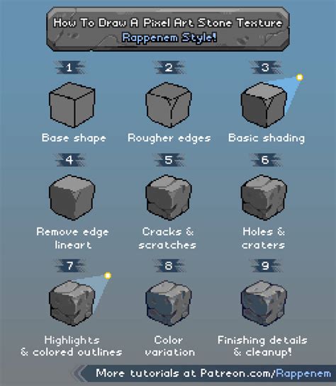 Pixel Art Tutorial - Stone by Rappenem on DeviantArt