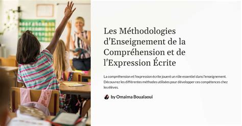 Les Méthodologies Denseignement De La Compréhension Et De Lexpression
