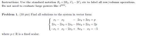 Solved Instructions Use The Standard Notation R R C Chegg
