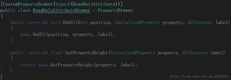 Unity Editor 基础篇（七）：property Attributes自定义属性unity 自定义属性 Csdn博客
