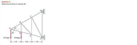 Solved Determine The Force In Member Bf