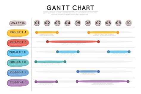 Months Gantt Chart With Flat Colors Powerpoint Template Artofit
