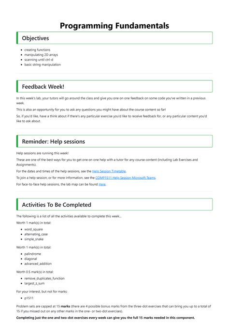 Week Laboratory Sample Solutions Programming Fundamentals Objectives Creating Functions