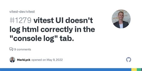 Vitest Ui Doesnt Log Html Correctly In The Console Log Tab · Issue