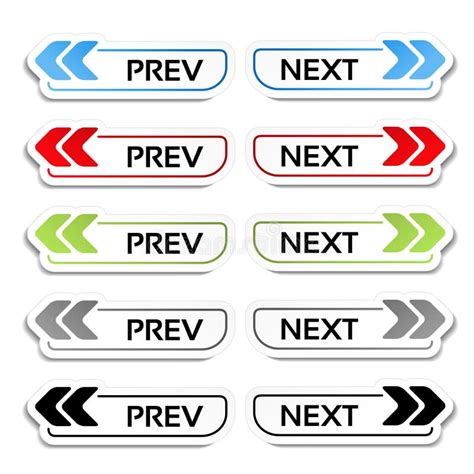 Prev And Next Buttons Arrow Buttons Stock Illustration Illustration Of Internet Back 37714229