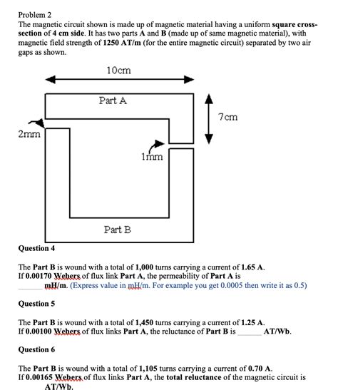 Solved Problem The Magnetic Circuit Shown Is Made Up Of Chegg