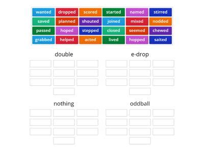 Group Sort S A Sort 2 Adding Ing Teaching Resources