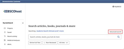 The New Ebscohost Interface Advanced Search