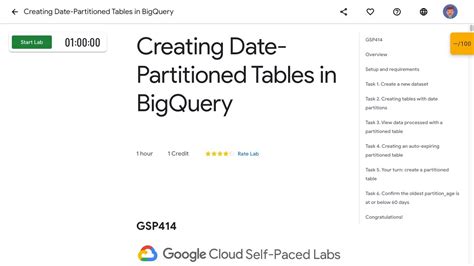 Creating Date Partitioned Tables In Bigquery Gsp414 Youtube