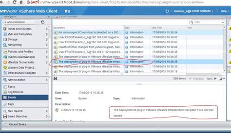 Vrealize Infrastructure Navigator Not Appearing In The Web Client