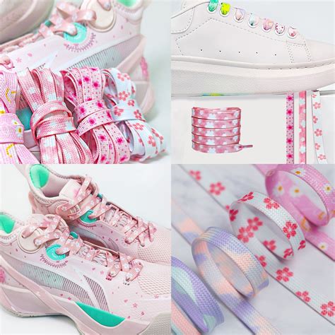 เชือกผูกรองเท้า แบบยืดหยุ่น ลายดอกไม้ ขนาด 120 ซม 140 ซม 160 ซม มีสไตล์ เข้าได้กับทุกชุด มี 1