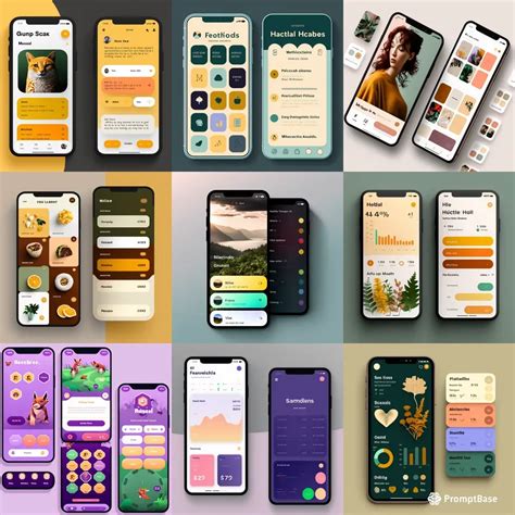 mobile app ux ui design ideas midjourney prompt promptbase