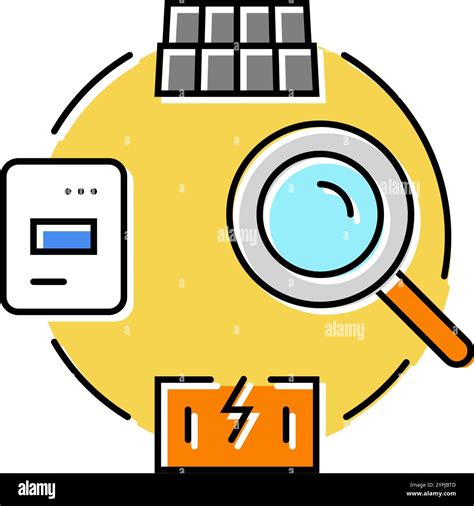 Energy Modeling Audit Color Icon Vector Illustration Stock Vector Image