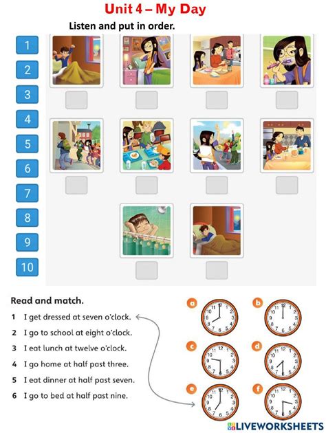 Gw3 Unit 4 School Days Online Exercise For Live Worksheets