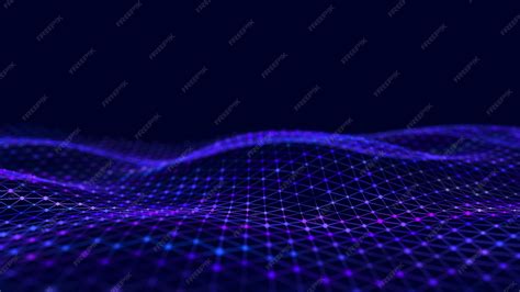 Premium Photo Network Connection Structure Wave With The Connection