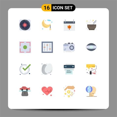16 User Interface Flat Color Pack Of Modern Signs And Symbols Of Hot