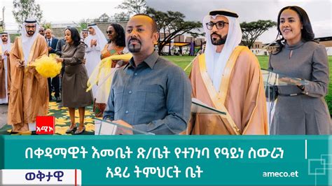 በቀዳማዊት እመቤት ጽ ቤት የተገነባ የዓይነ ስውራን አዳሪ ትምህርት ቤት Youtube