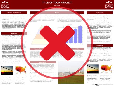 Presentation Poster Setup And Checklist University Of Puget Sound