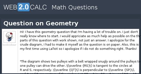 View Question Question On Geometry