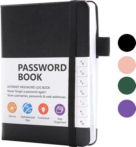 A6 Password Book Alphabetical With Tabs Password Book For Seniors