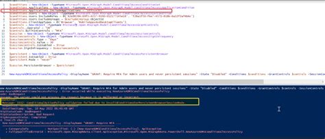 Azure Azuread Conditionalaccesspolicy Persistentbrowser Error