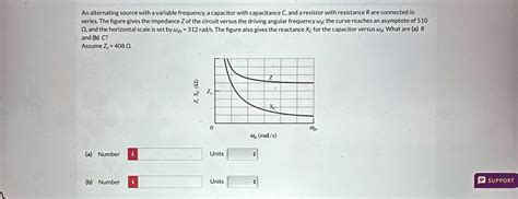 an alternating source with a variable frequency a capacitor with