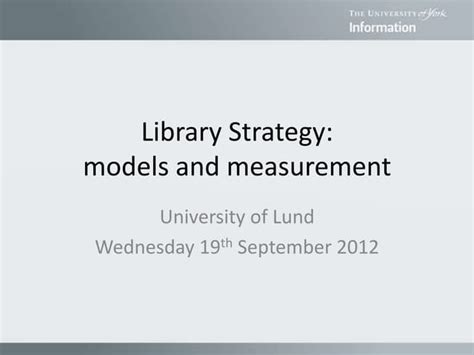 Library Strategy Models And Measurement Ppt