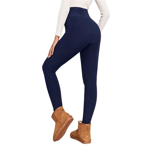 Купити Штани з кишенями Зимові теплі товсті легінси з оксамитової вовни з високою талією Вузькі