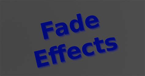 Fade Effects Particleseffects Unity Asset Store