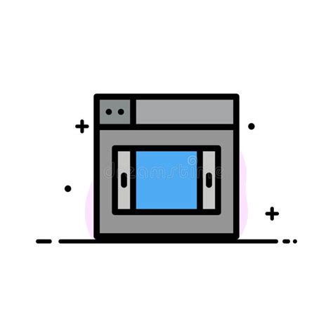 Web Design Mobile Business Flat Line Filled Icon Vector Banner Template Stock Vector