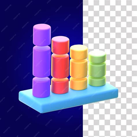 Premium Psd Loss Bar Chart 3d Icon 2