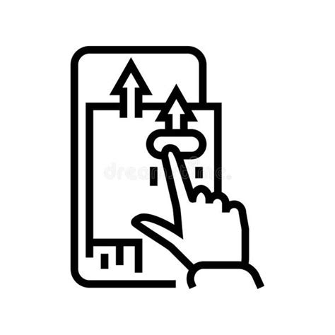 Parallax Scrolling Ux Ui Design Line Icône Illustration Vectorielle