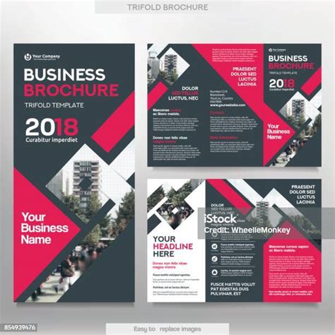 비즈니스 브로슈어 템플릿 트라이 배 레이아웃입니다 0명에 대한 스톡 벡터 아트 및 기타 이미지 0명 3단 브로슈어 개념 Istock