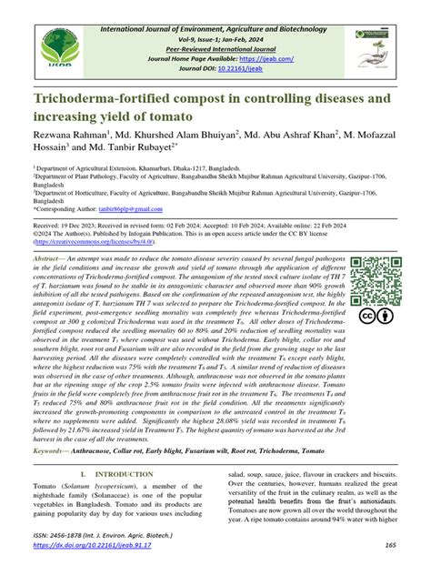Trichoderma Fortified Compost In Controlling Diseases And Increasing