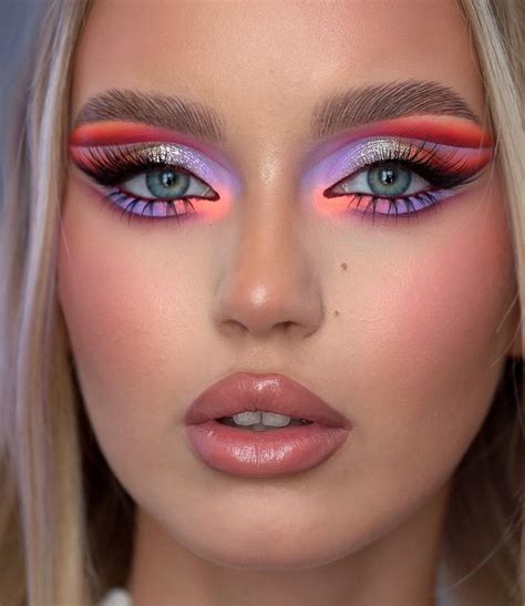 Purple Pink And Orange Eye Makeup Prom Pink Eye Looks For Prom