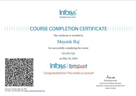 mayank raj on linkedin infosysspringboard learning