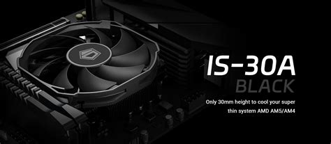 Id Cooling Is 30 4 Heat Pipe Dual Platform Low Profile Down Blowing Cpu Cooler 9cm Temperature