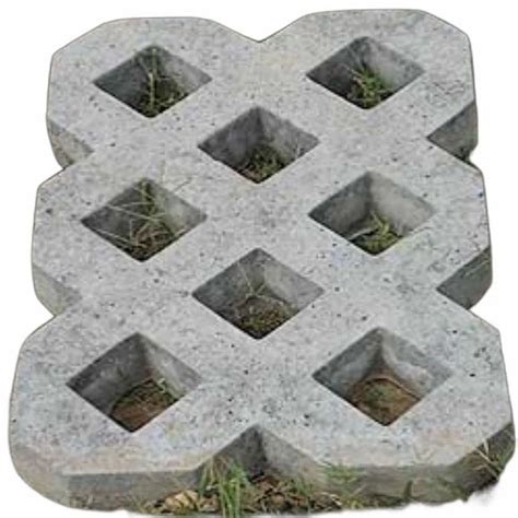 Rectangular Outdoor Grey Grass Concrete Paver For Garden Thickness 10 Mm At ₹ 28piece In Sas