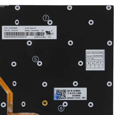 Backlit Keyboard For Lenovo ThinkPad X1 Carbon 7th Gen